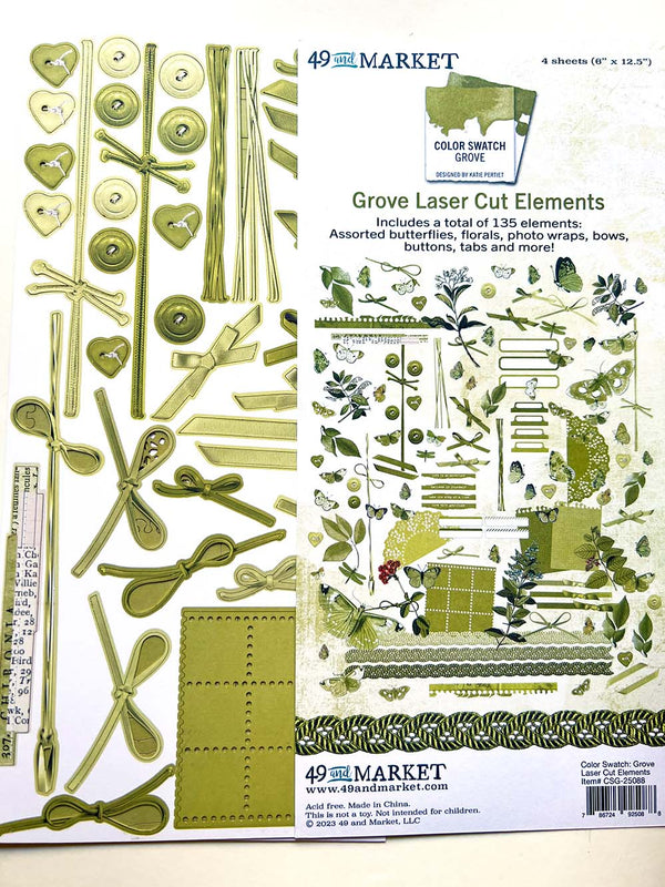 Colour Swatch Laser Cut Elements: 'Grove' (135pk) from micmoc.com - Mic Moc