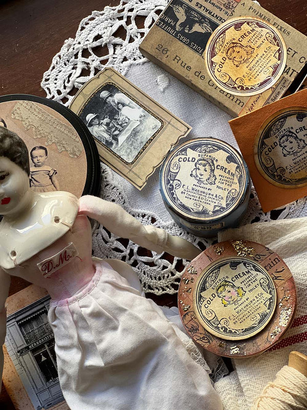 'Cold Cream Label' Rubber Stamp by Mic Moc from micmoc.com