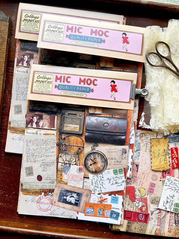 Collage Paper Kit CP010: ‘Postal Odyssey' (Paper Only 12pk) by micmoc ...