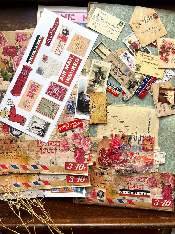 Collage Paper Kit CP010: ‘Postal Odyssey' (Paper Only 12pk) by micmoc ...