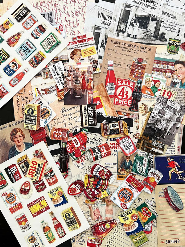 Collage Paper Kit CP011: ‘Vintage Groceries' (Bonus Pack) by micmoc.com ...