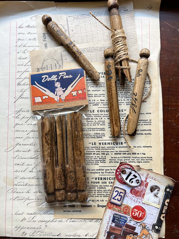 Dolly Pins (vintage clothes pegs replicas) 4 Pk/4個 from micmoc.com at ...