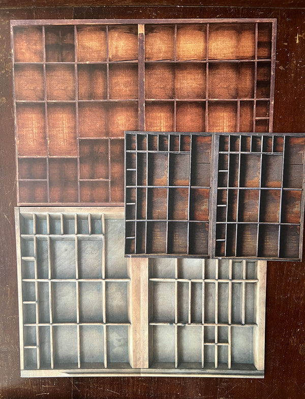 'Letterpress Tray' Postcard - from micmoc.com at Mic Moc