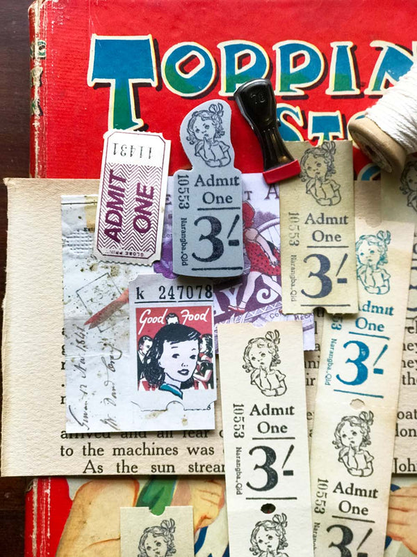 'Admit One' Ticket (入場券1枚) Rubber Stamp by Mic Moc from micmoc.com