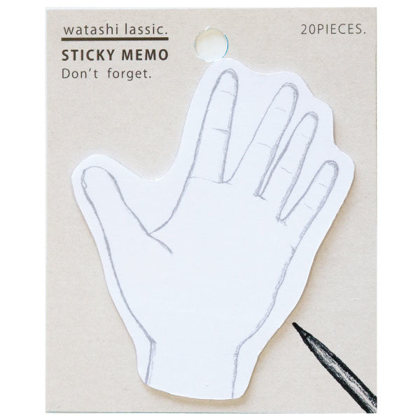 Watashi Lassic Sticky Notes - Hand Palm / Don't Forget from micmoc.com ...
