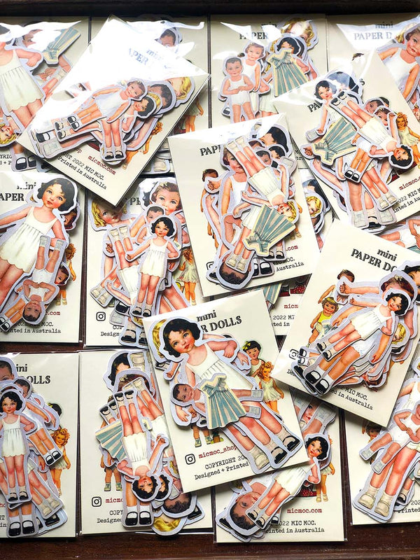 Collage Die Cuts 'Mini Paper Dolls' (11Pc/11個) 小さい紙人形 from micmoc.com ...